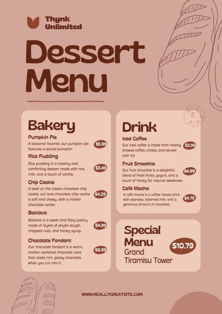 22 best bakery menu templates - free and premium