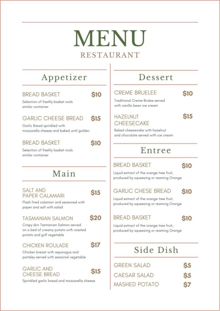 12 Best Catering Menu Examples With Free Menu Templates